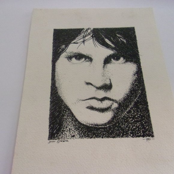 Other | Jim Morrison Of The Doors Great Unusual Artwork By John Steber ...